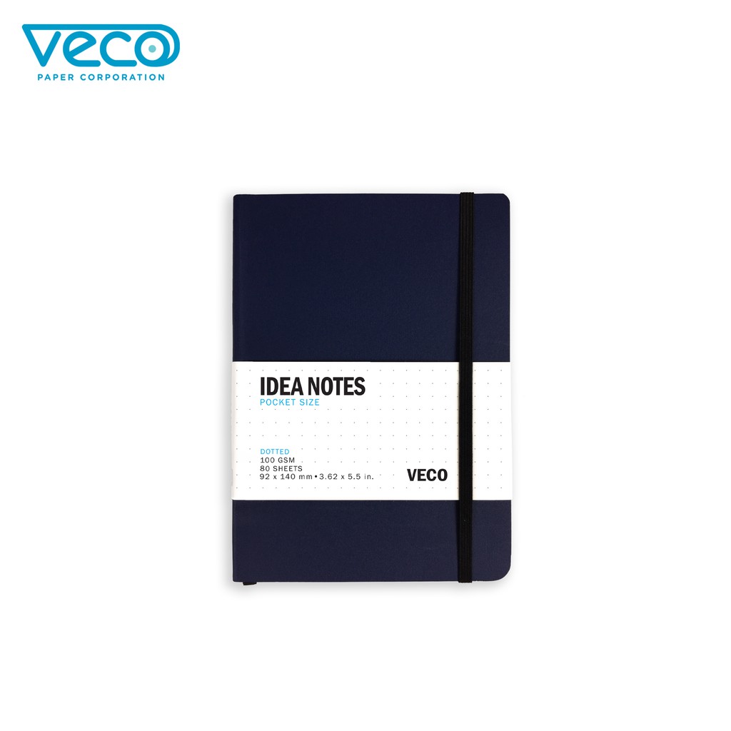 Veco Idea Notes Pocket Size Journal Notebook 3.6x5.5in w/Deluxe Cream ...