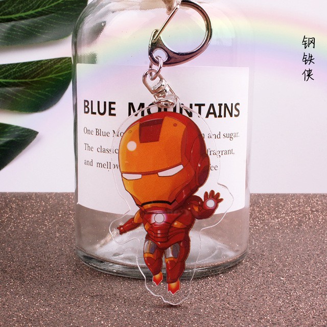 [Superhero Keychain] Marvel DC Captain America Spider-Man Thunder God ...