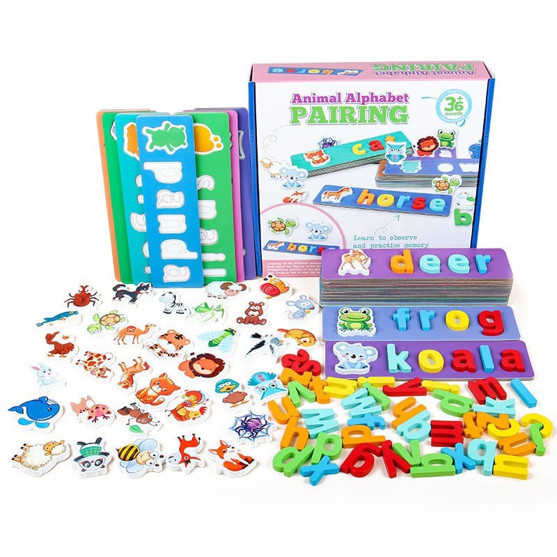 Toyhouse Animal Alphabet Pairing Spelling Game scrabble toys | Shopee ...
