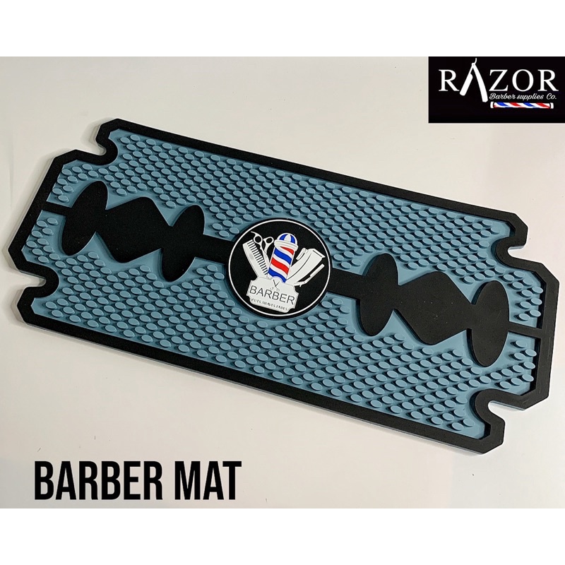 Barber Mat Anti Slip Rubber Mat Organizer Mat Barber Salon Tools Razor ...