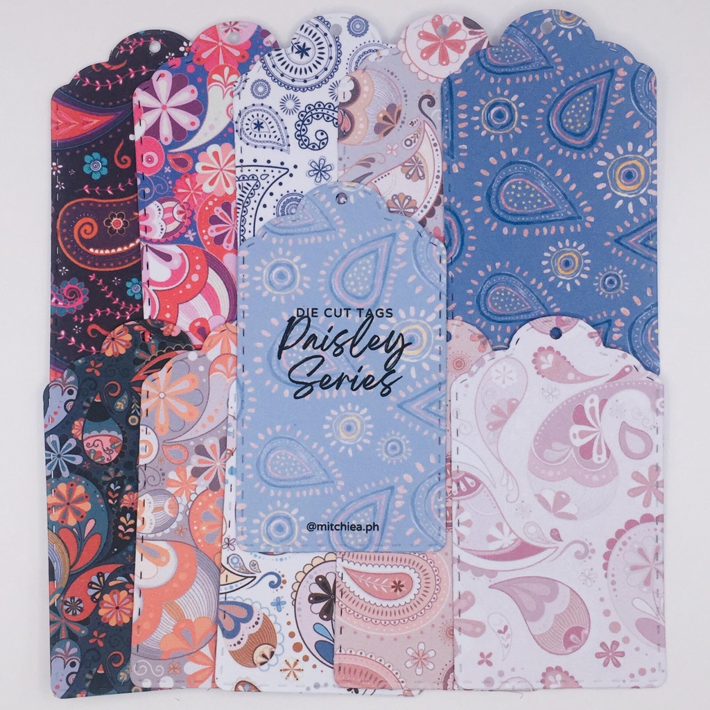 10 pieces Paisley Series Die Cut Tags | Mitchiea PH | Shopee Philippines