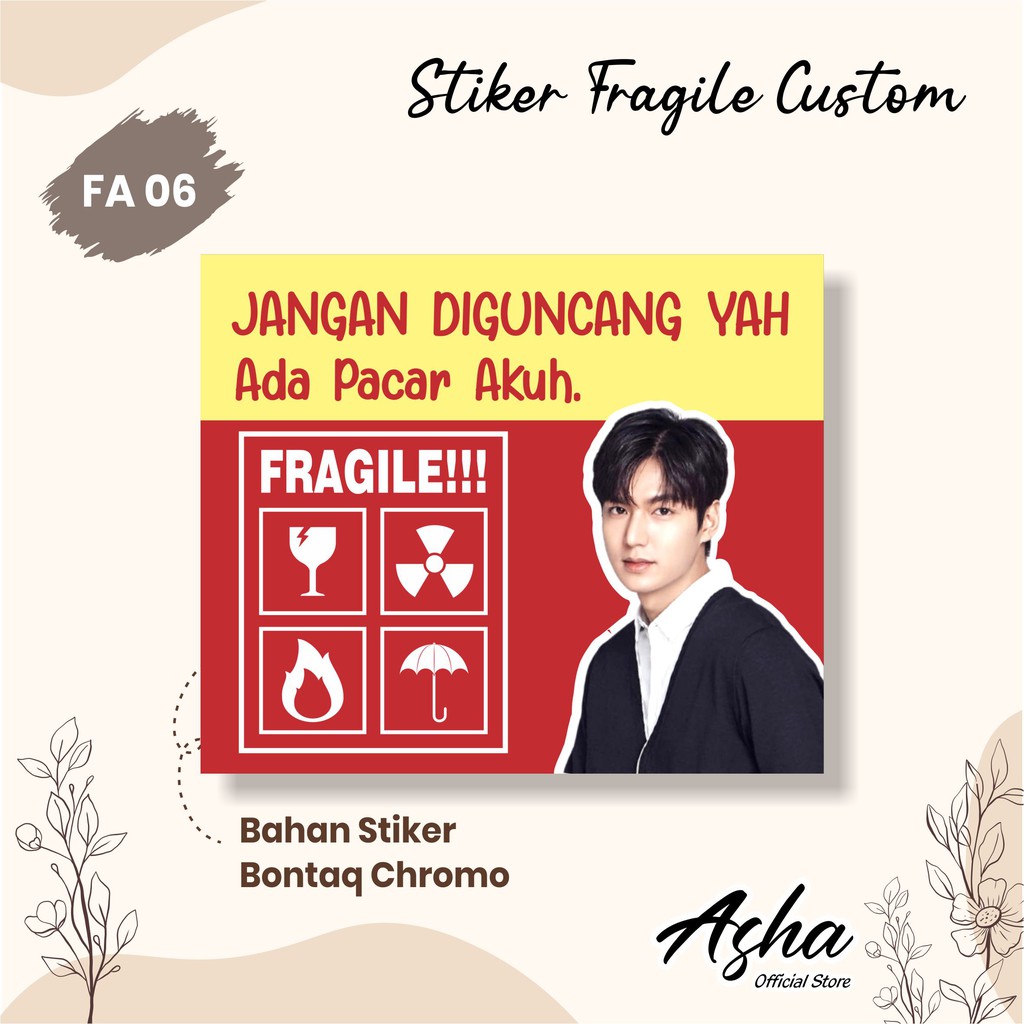 Cute CUSTOM FRAGILE STICKER - GLOSSY FRAGILE STICKER | Shopee Philippines