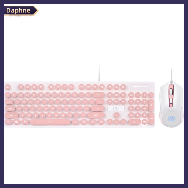Daphne N518 Keyboard Mouse Kit Wired Steampunk Vintage Gaming With ...