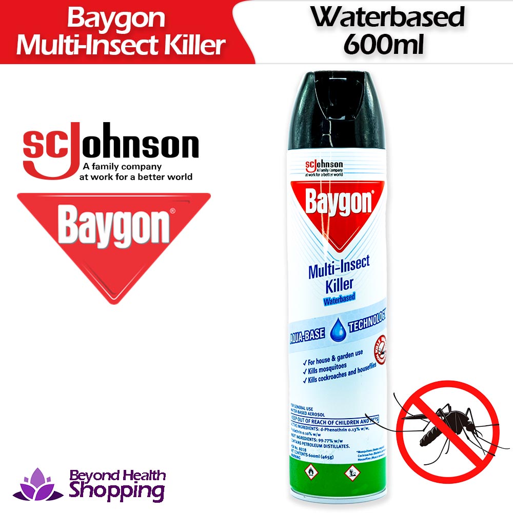 ♂ Baygon Multi-Insect Killer Aqua Based Technology 600Ml | Shopee ...