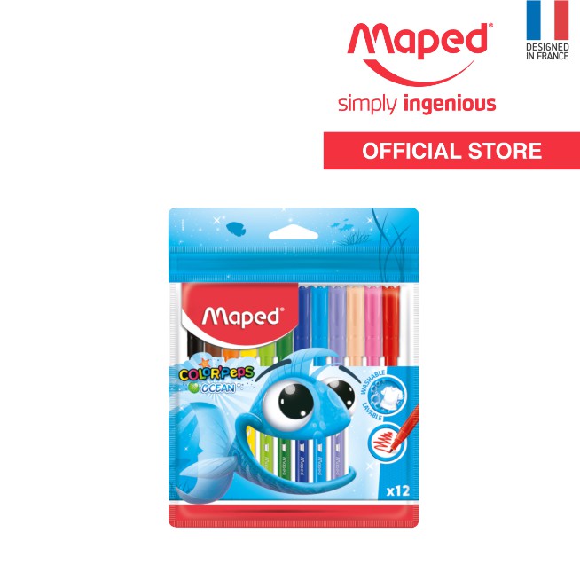 MAPED Ocean Color Peps Felt Pens | Pulse | Felt Tip Markers | Colored ...