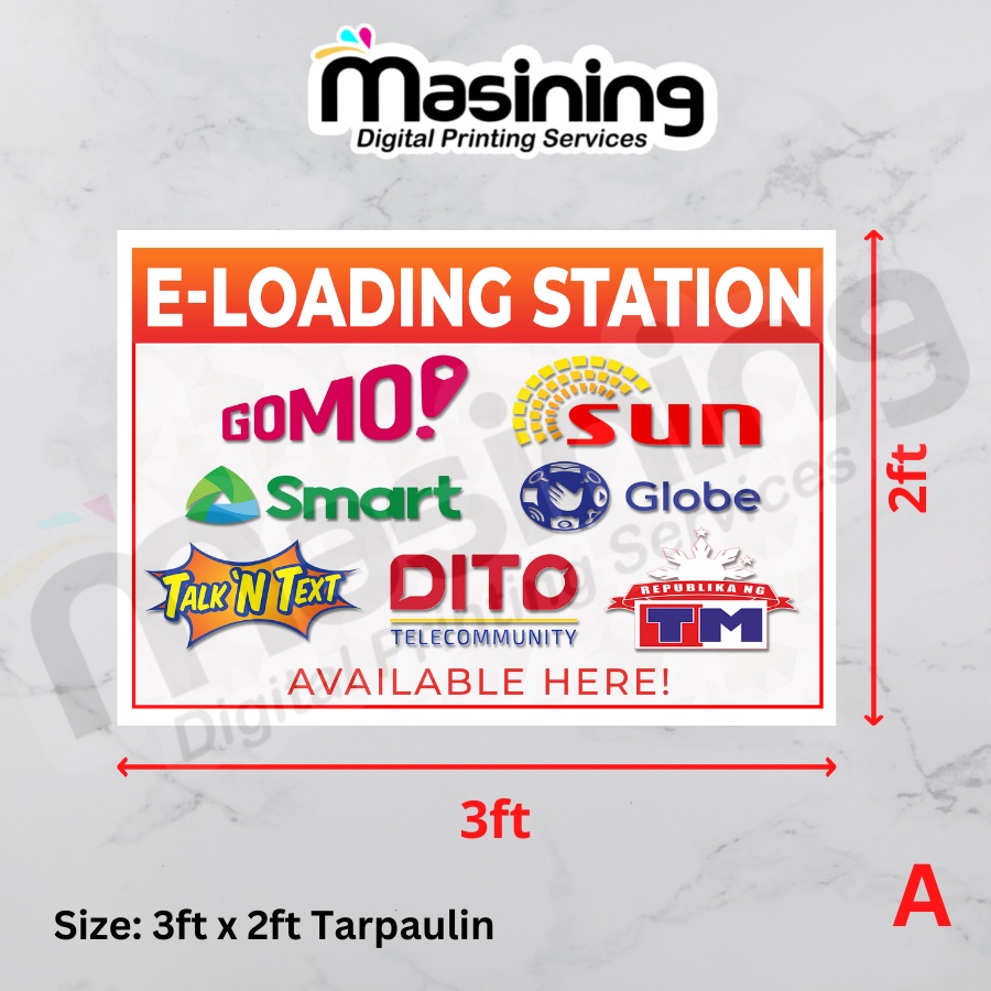 E-Loading Business Signage - Tarpaulin / Laminated | Shopee Philippines