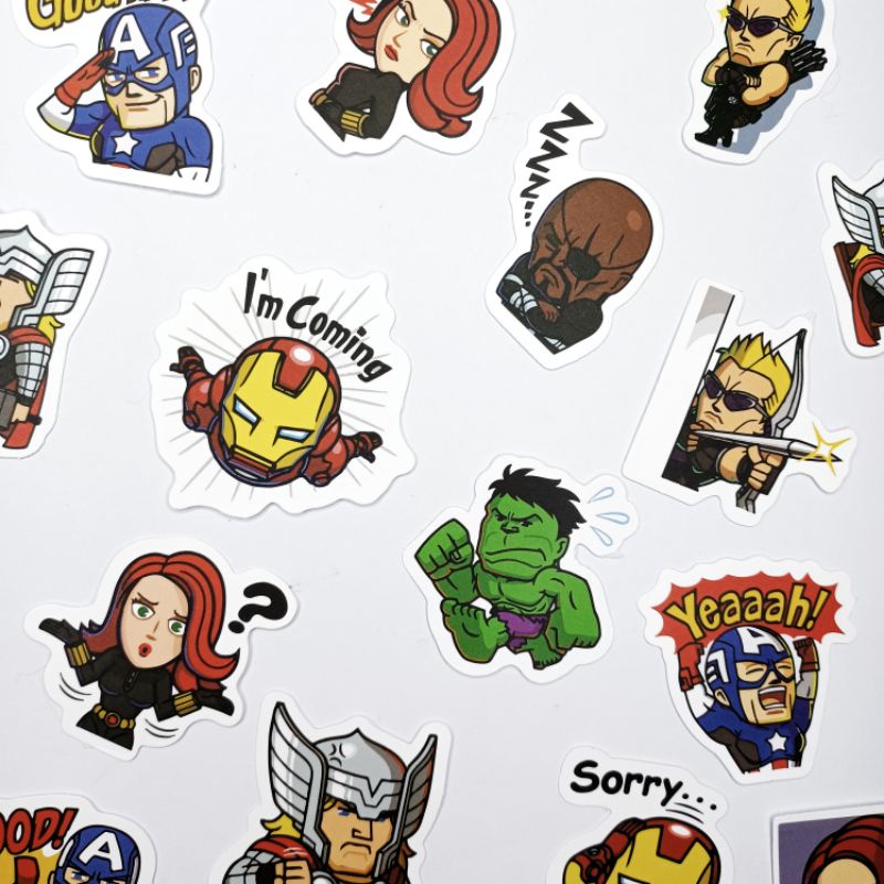 Marvel Avengers Cartoon Style Stickers | 10pcs/set | Shopee Philippines