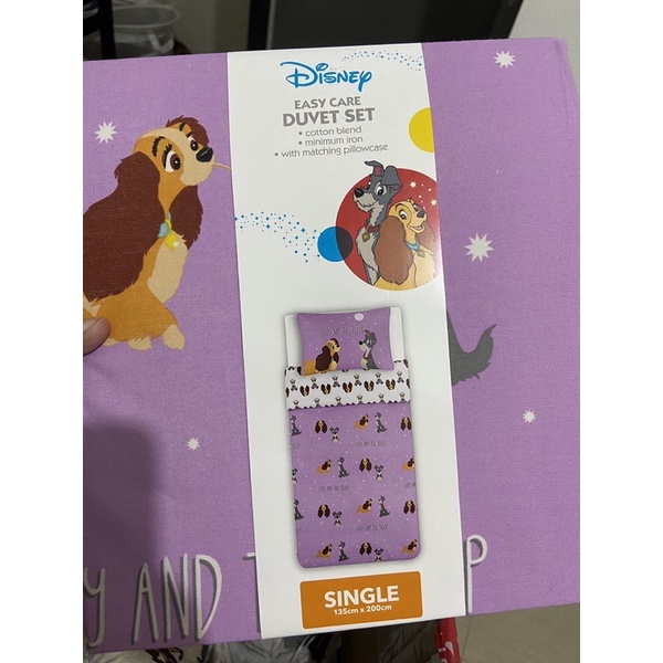 AUTHENTIC DISNEY LADY AND THE TRAMP SINGLE DUVET SET FROM GEORGE BY ...