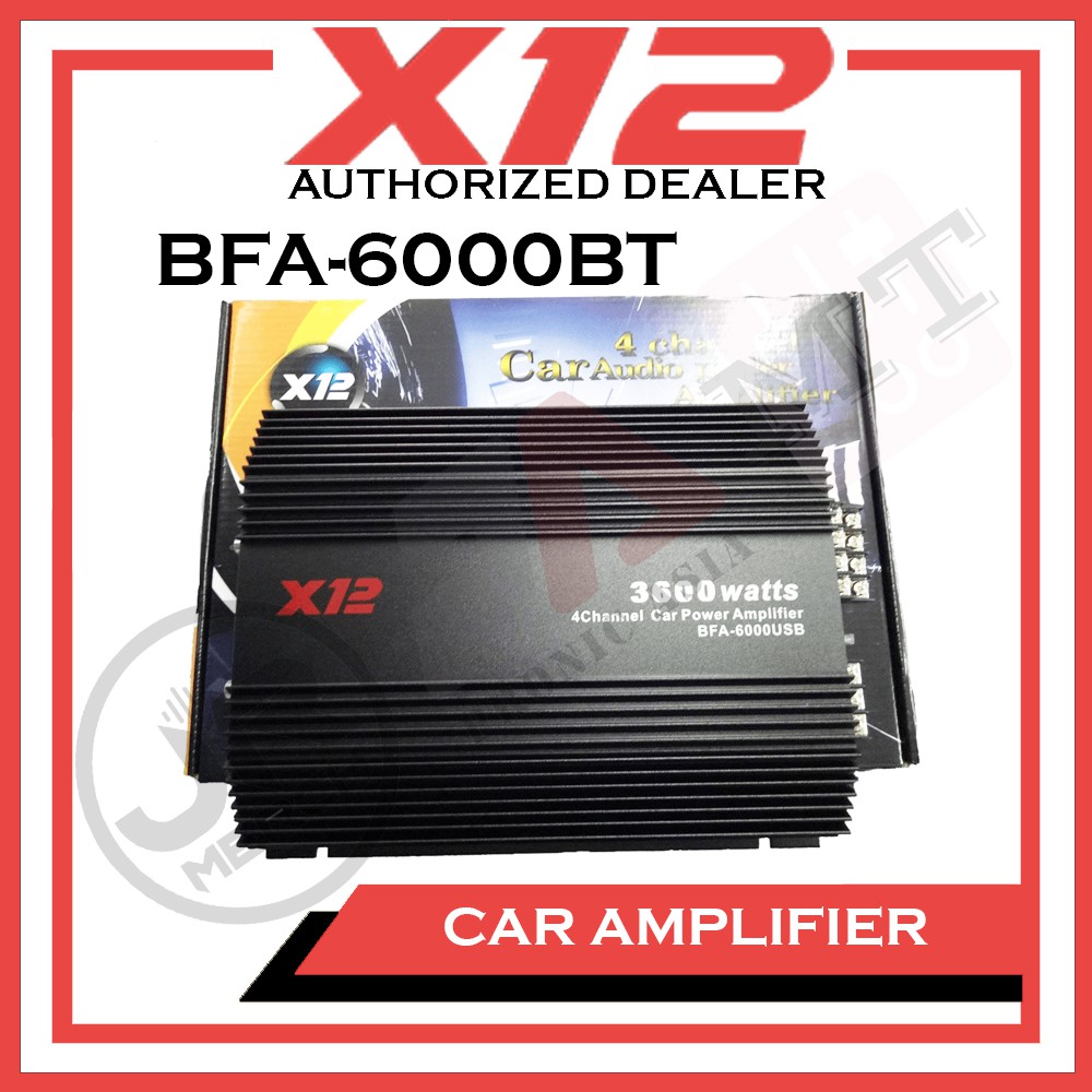X12 (BFA-6000BT) 3600 watts 4 Channel Car Audio Power Amplifier with ...