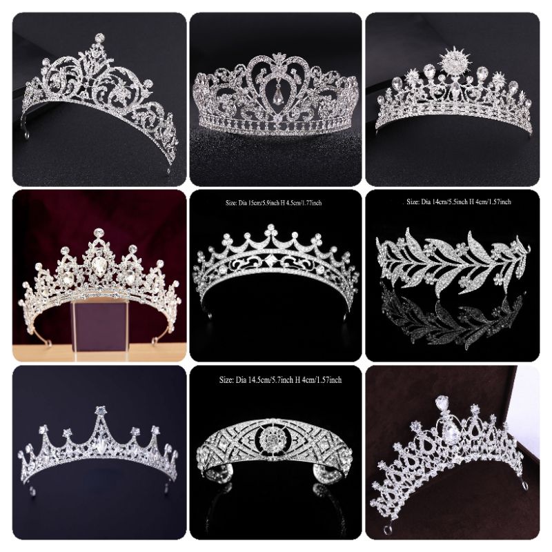 JP101 Classic Crown Tiny Princess Rhinestone Style Headwear tiara ...