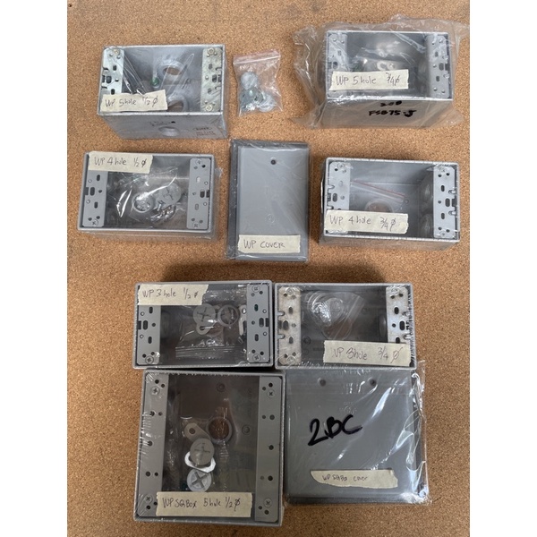 FSB FSBOX Weatherproof Box Rectangular Metal Utility Box (3,4&5 holes ...