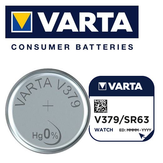 Varta V379 SR63 (1pc) 1.55v Silver Oxide Button Cell Battery Varta V ...