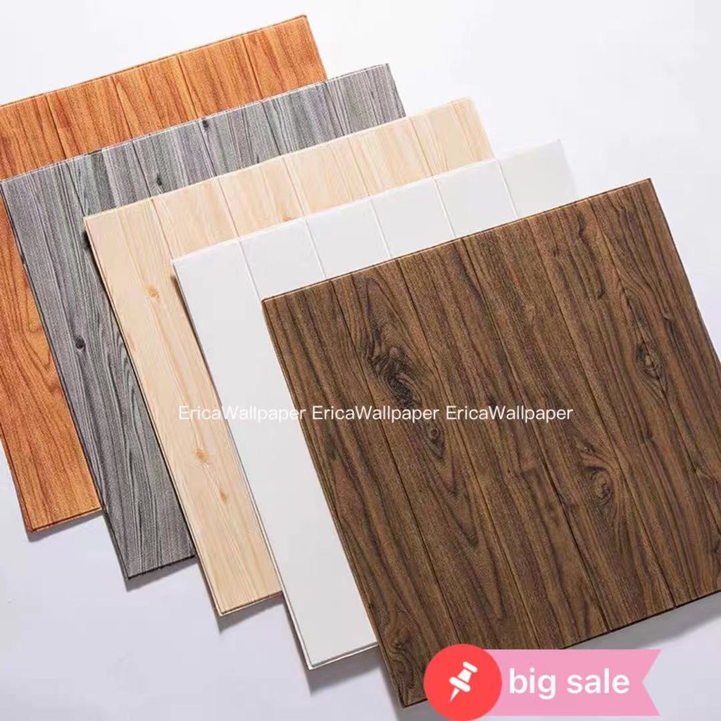 70*70cm Foam Wood grain bricks Self Adhesive Waterproof wallpaper ...