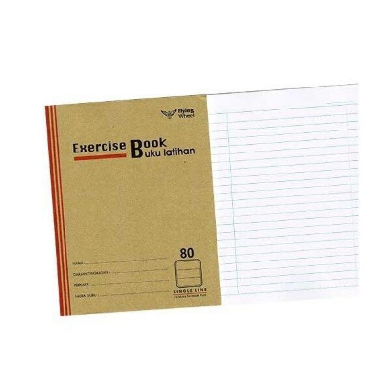 EXERCISE BOOK BUKU LATIHAN FLYING WHEEL 120/200 PAGES | Shopee Philippines