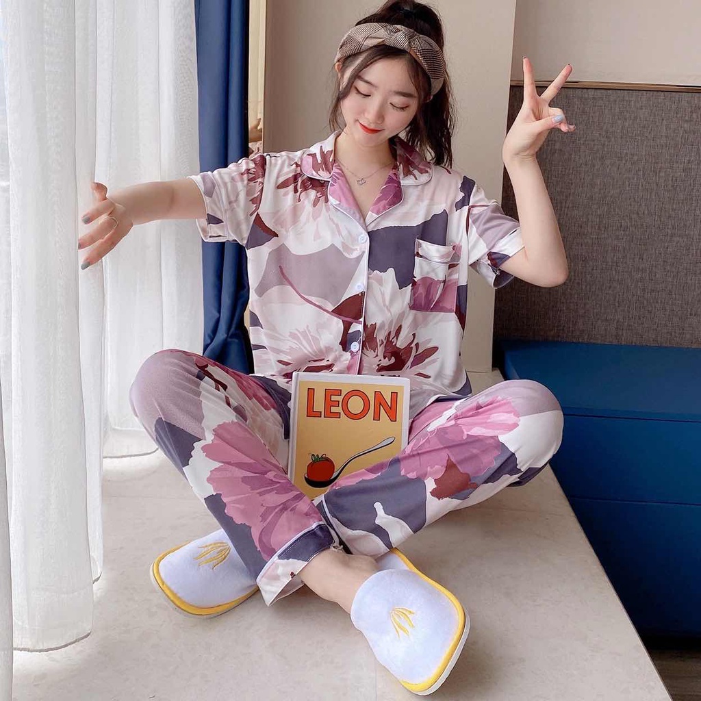 Korean Pajama Women Homewear Lapel Suit Sleepwear Lounge Wear Terno ...