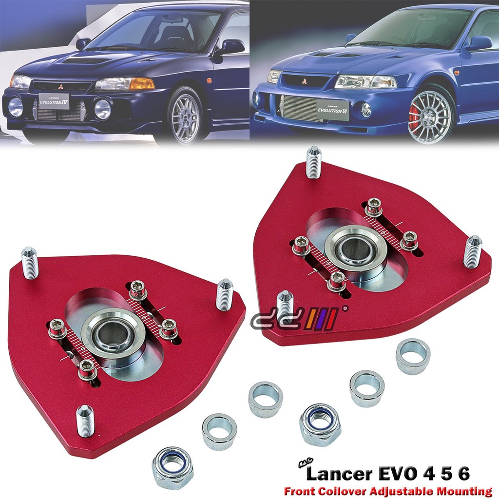 Front Adjustable Pillow Ball Top Mount For Mitsubishi Lancer EVO 4 5 6 ...