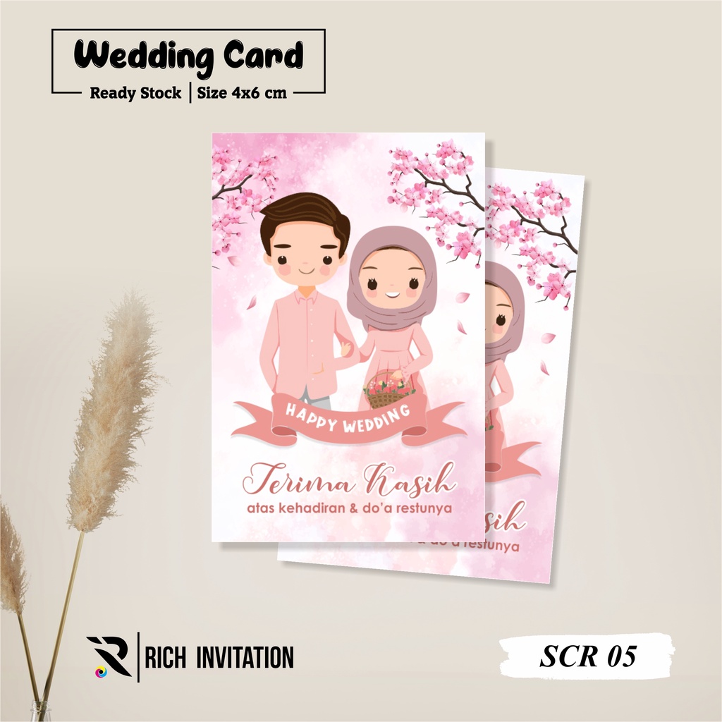 Wedding SOUVENIR Cards - Greet Cards Year SCR 05 (100PCS) | Shopee ...