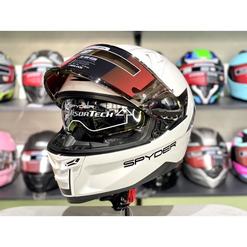 SPYDER FURY PD Full-Face Dual Visor Helmet with Free Clear Visor ...