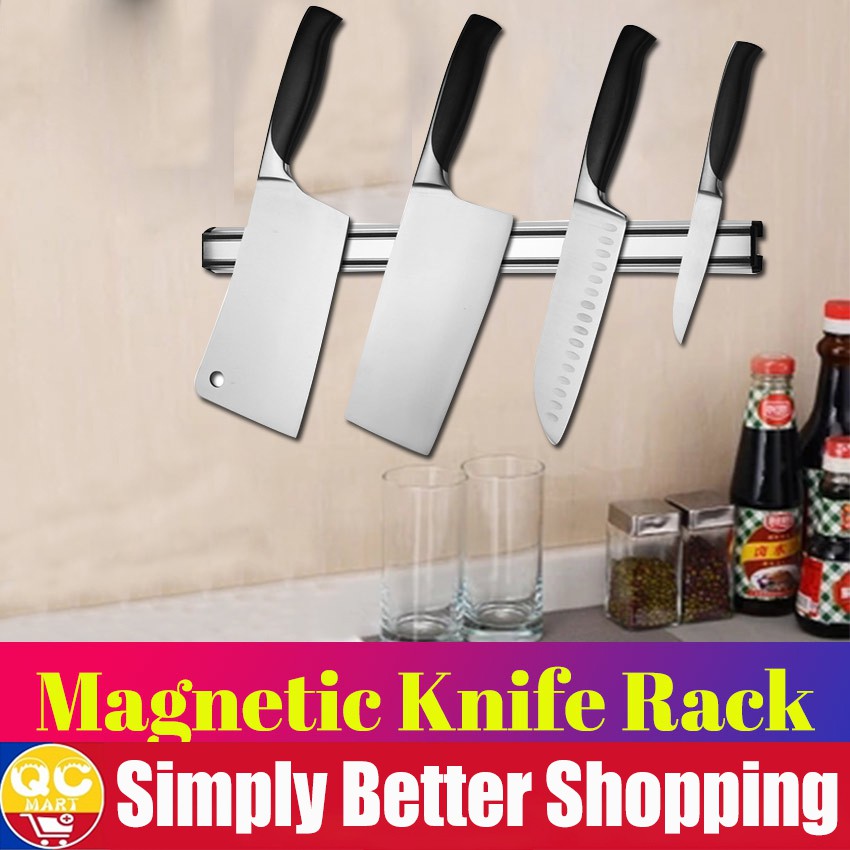 Magnetic Metal Knife Rack Holder Wall Mount Home Fixed Tool | Shopee ...