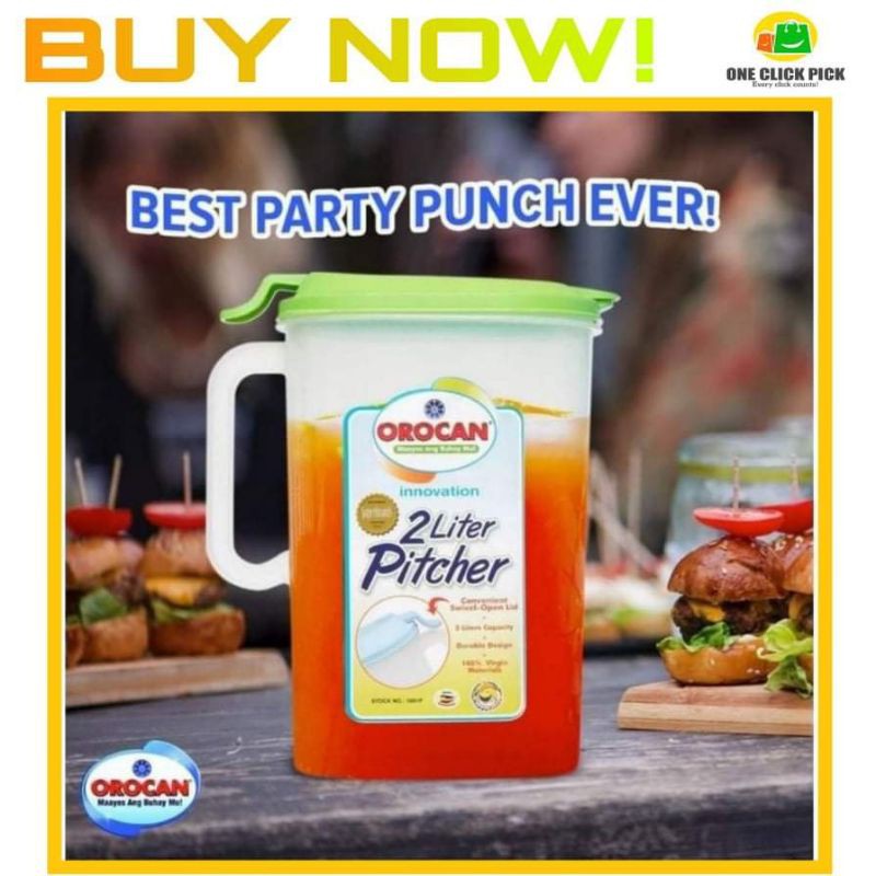 OROCAN OVAL 2 LITER PITCHER WATER JUG TUMBLER PLASTIC PITCHEL | Shopee ...