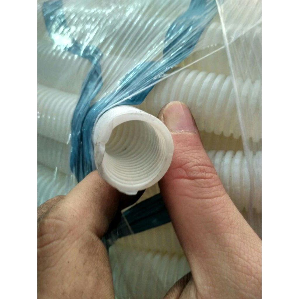 PUTIH Electric pipe HOSE white 5/8 & 3/4 corrugated pipe flexible ac ...