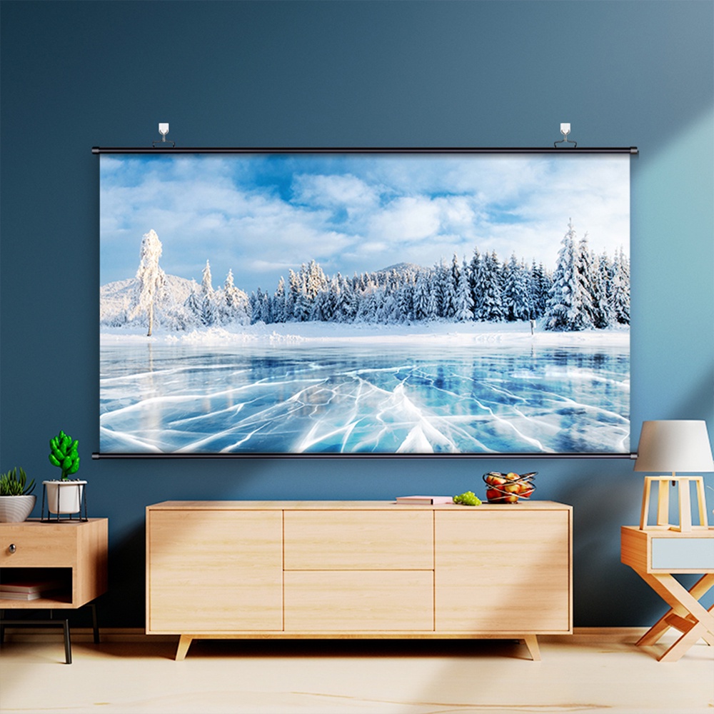 Deli 4K Projection Screen 16:9 84 inch HD Wall Mounted Screen 50446 ...