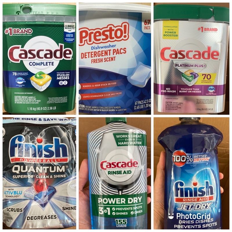 Cascade Platinum Complete Finish Dishwasher Tablets Dishwashing ...