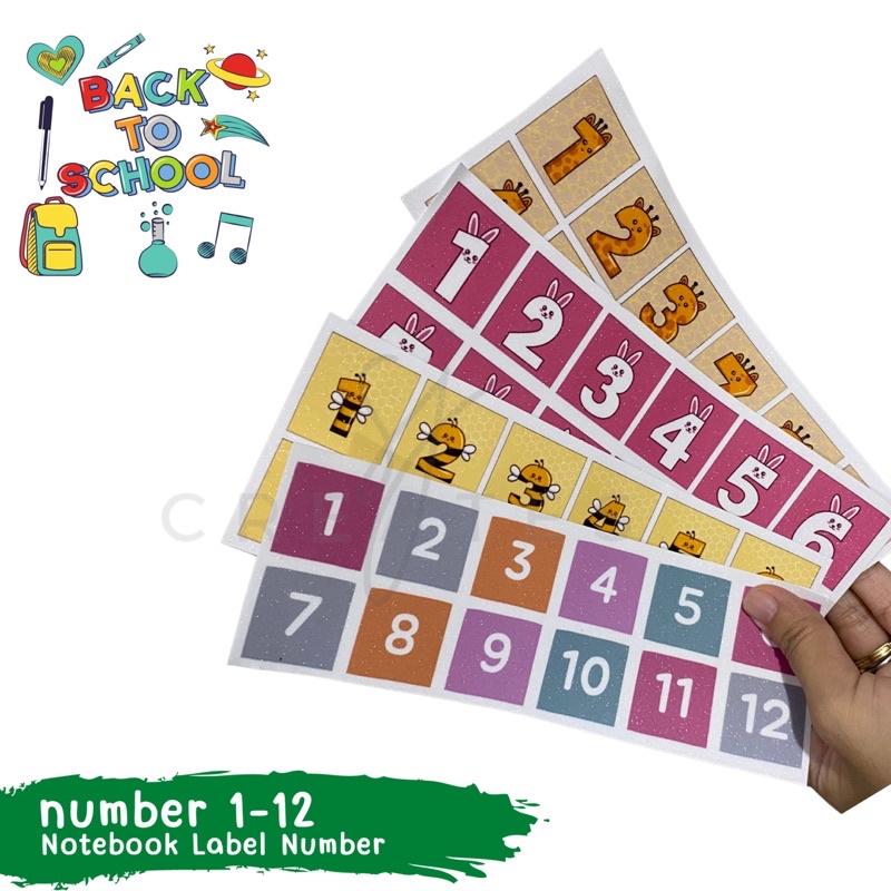 Notebook Sticker Label Numbers | Number Sticker | Shopee Philippines