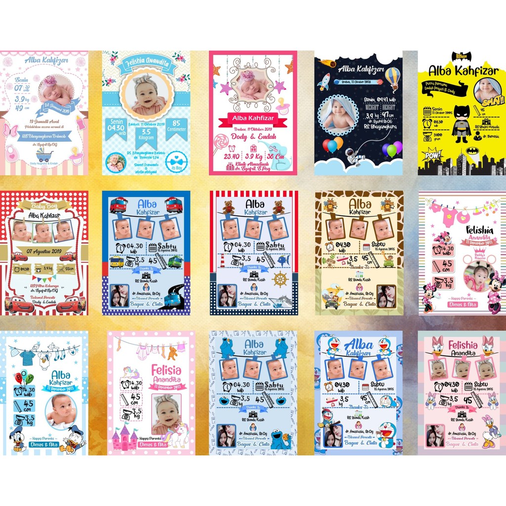 Wall Decor Custom Baby Born Wall Display Biodata Baby Wall Display ...