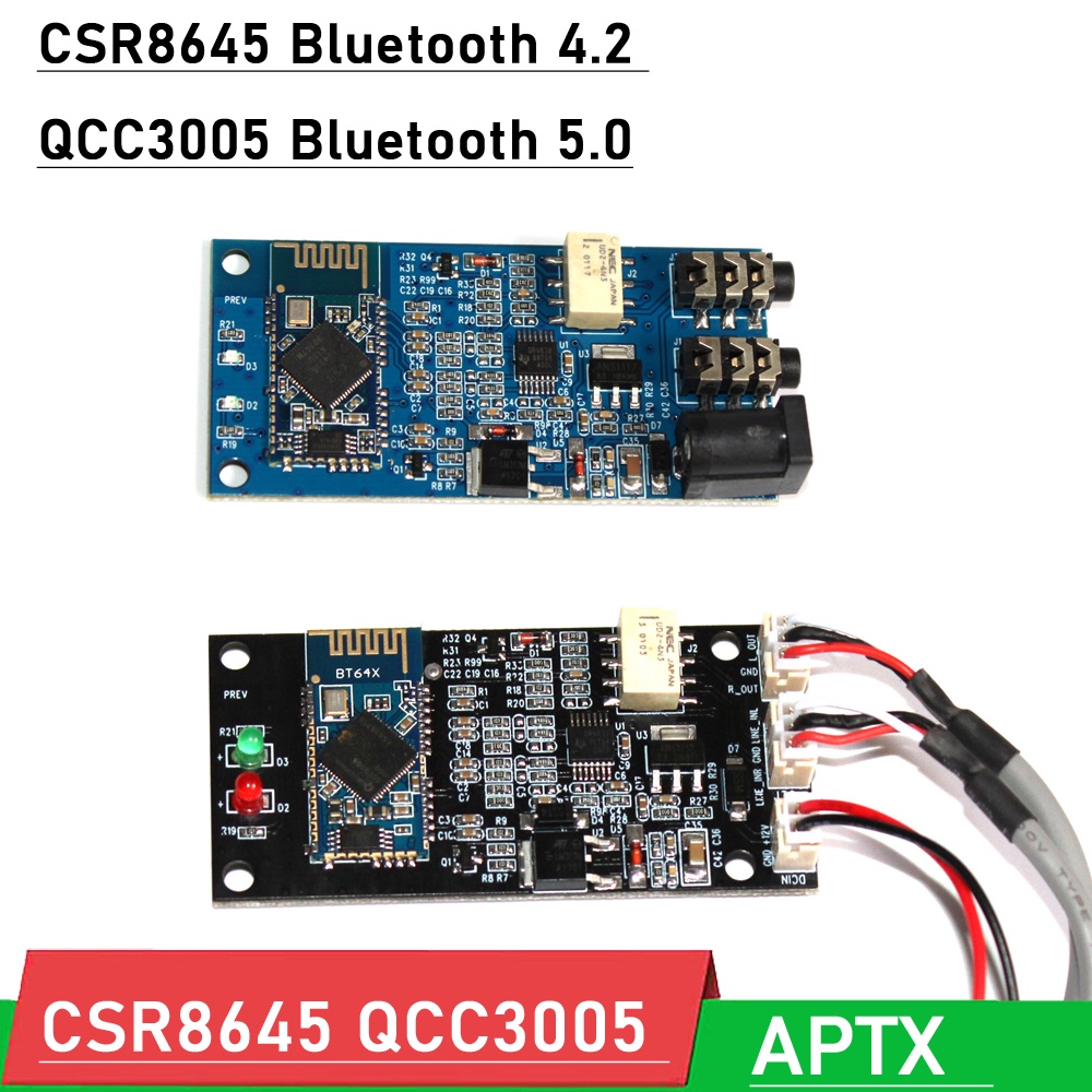 CSR8645 QCC3005 wireless Bluetooth Receiver Board Lossless APTX Audio Bluetooth Module AUX DIY ...