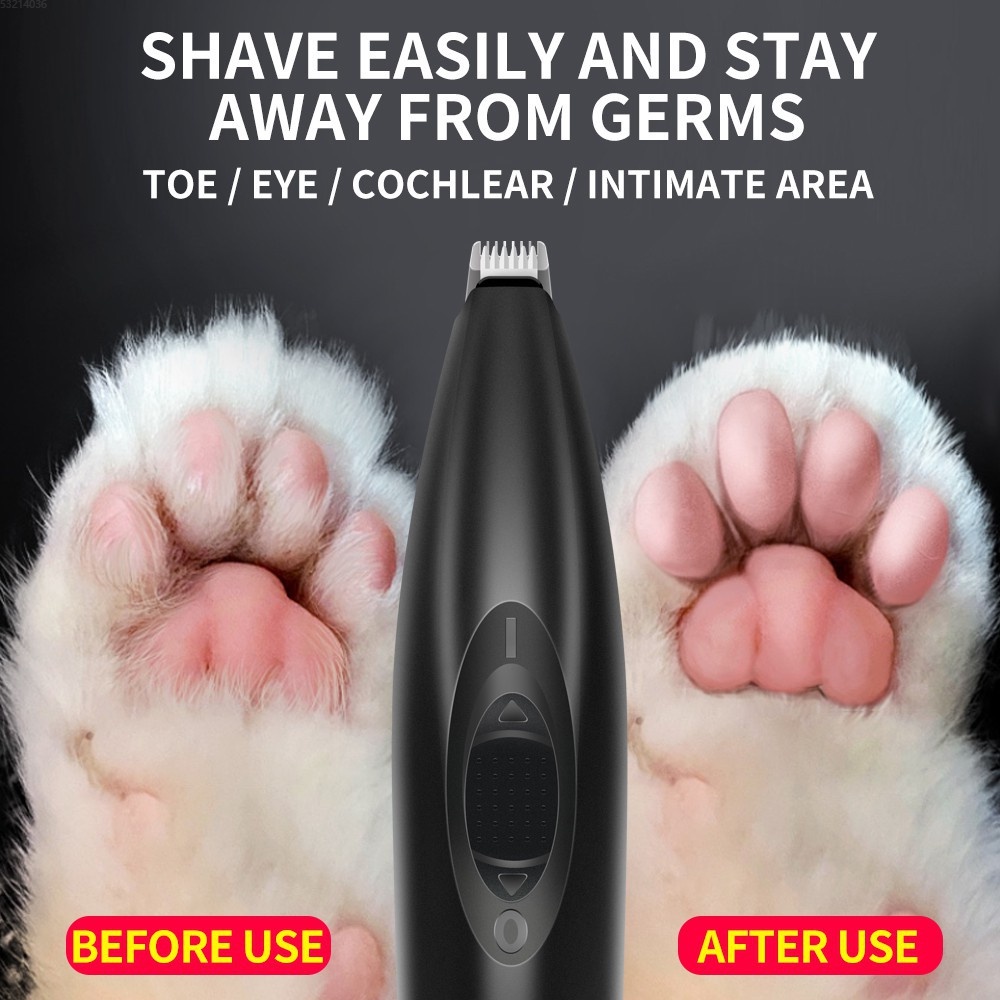 Pet Foot Hair Trimmer Pet Paw Nail Grooming Clipper Electrical Cat Hair ...