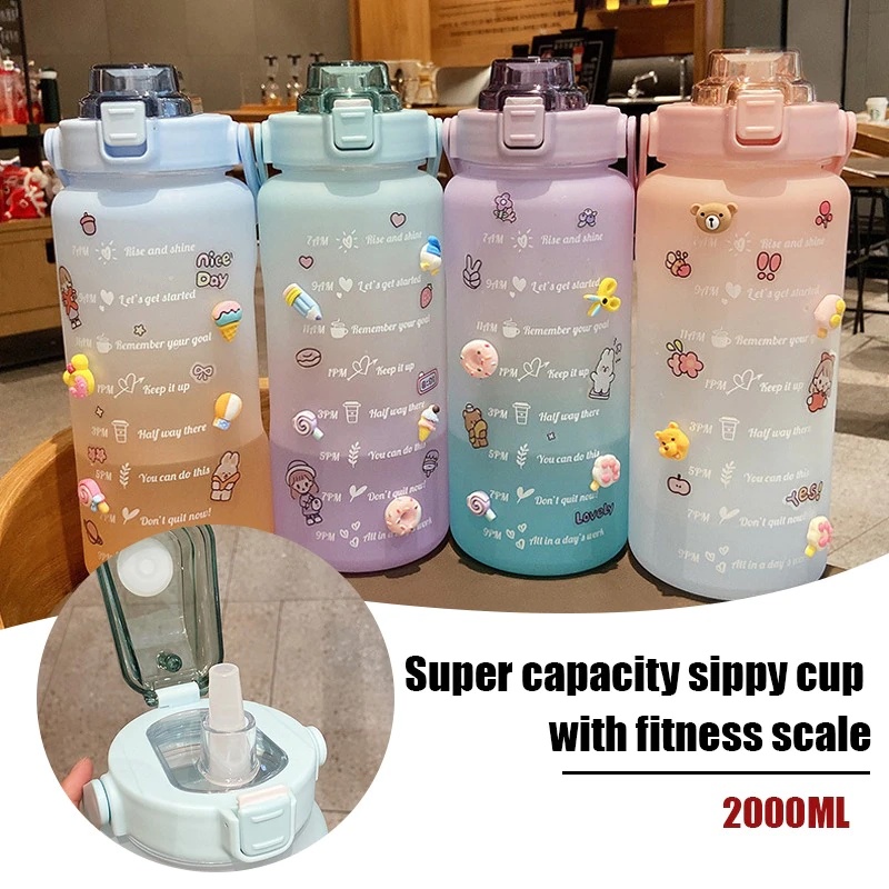 ACB Gradient Water Bottle 2000ML - Free 2D+3D Stickers | Shopee Philippines