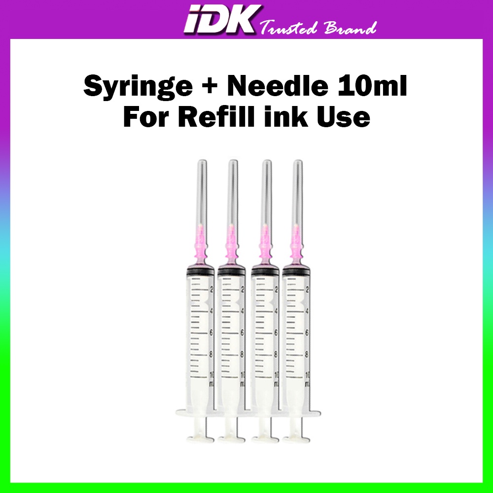 10ml Syringe Injection for Ink Refill with needle | Shopee Philippines