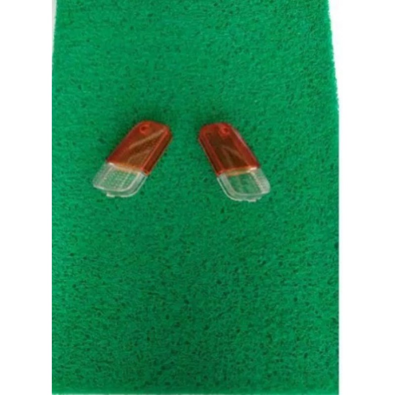 Pair Of Mica Glass Cap Turn Signals Front Turn Signals Yellow orange ...