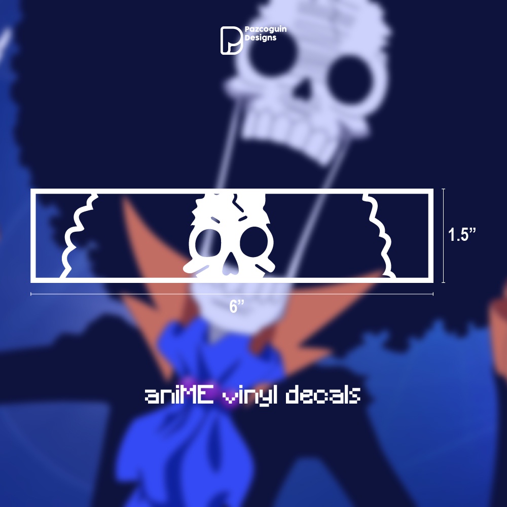 AniME Husbando Vinyl Stickers One Piece Brook | Shopee Philippines