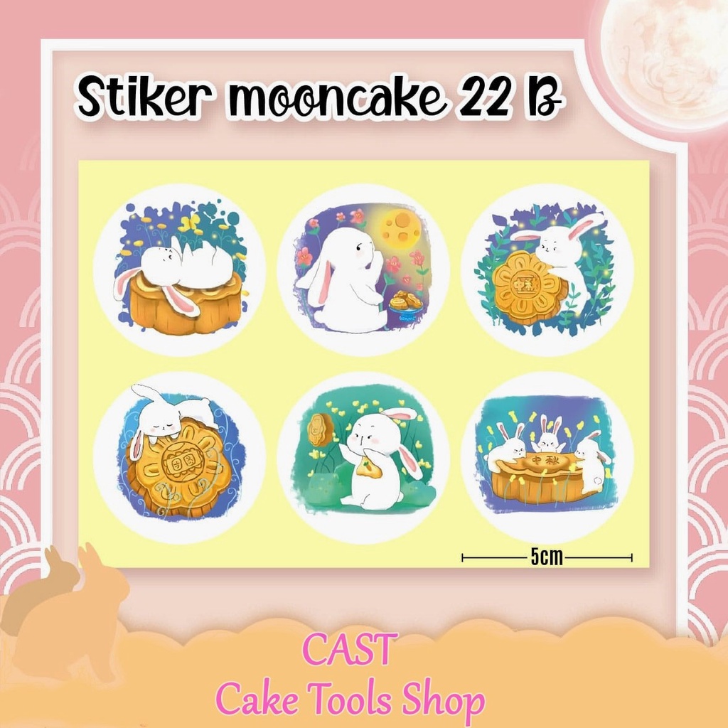 10 Sheets Round Mooncake Stickers (60Pcs Stickers) | Shopee Philippines