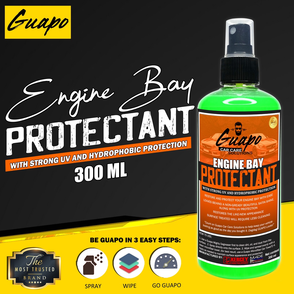 Guapo Car Engine Bay Protectant Motor Protectant Engine Motor Care Car ...