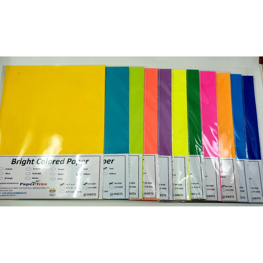 Bright colored paper 89 gsm | Shopee Philippines