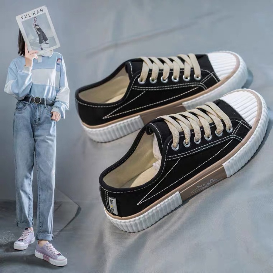Canvas shoes Korean shoes casual shoes couples flat shoes | Shopee ...