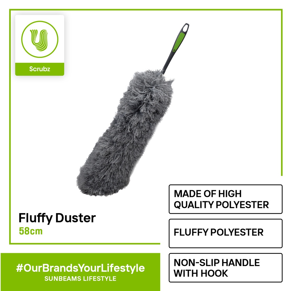 SCRUBZ Fluffy Hand Duster 5x5x58cm For Wall Furniture Household ...