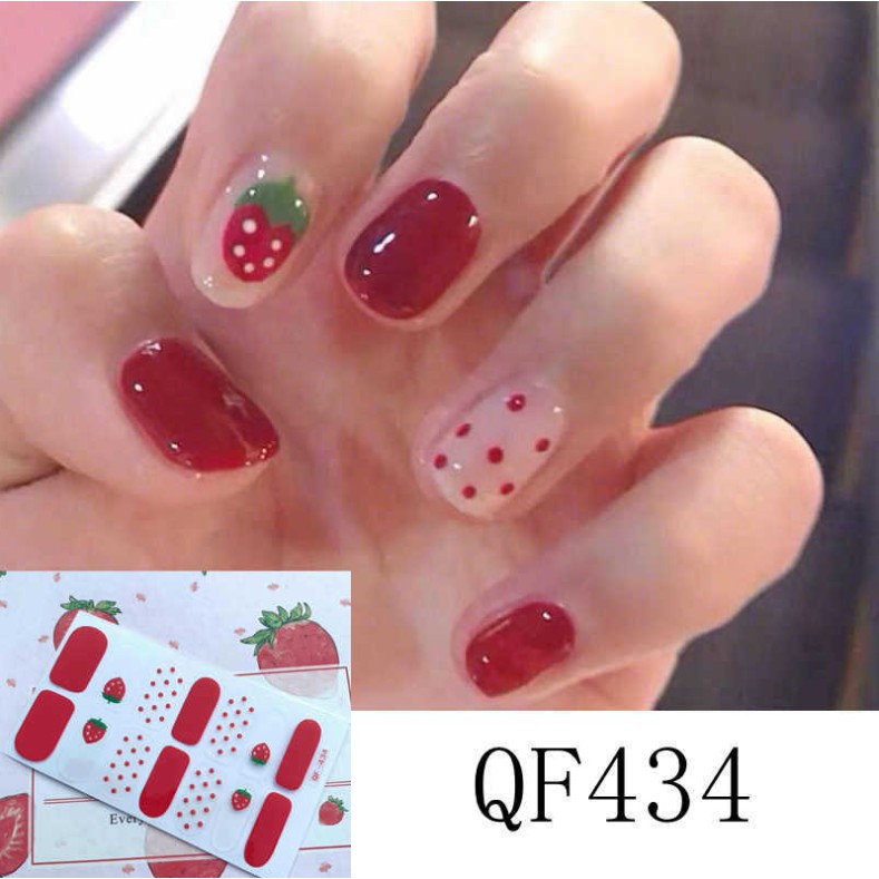 14pcs/set Korea Fashion Nail Sticker Waterprrof Lovely Nail Art Nail ...