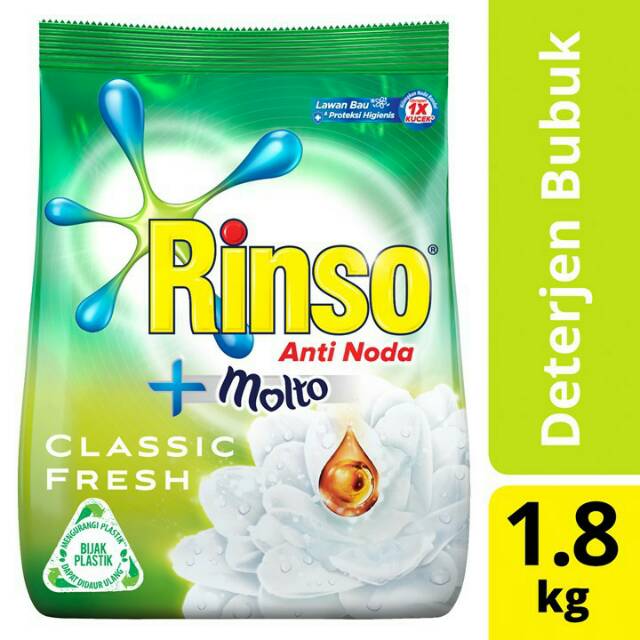 Rinso Detergent Powder Classic Fresh 1.8kg All Variants | Shopee ...