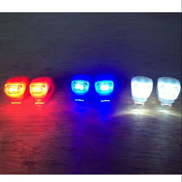 2 LEDs Light Set silicone bicycle light's switching modes | Shopee ...