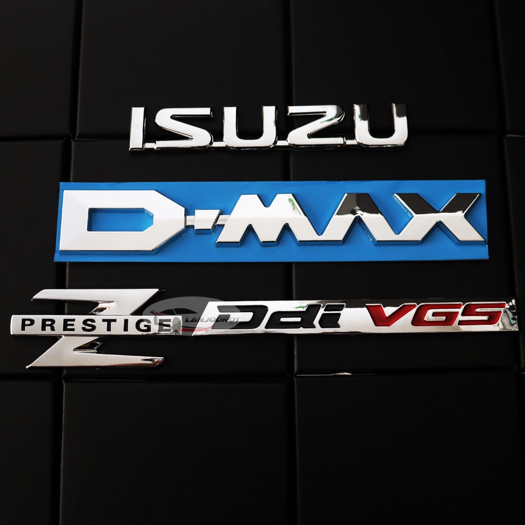 4-Piece Set ISUZU D-MAX Z PRESSTIGE DdI VGS Logo Badge Embossed Rear ...