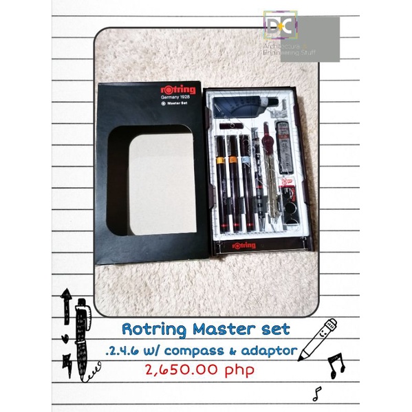 ROTRING MASTER COLLEGE JUNIOR SET ORIGINAL | Shopee Philippines