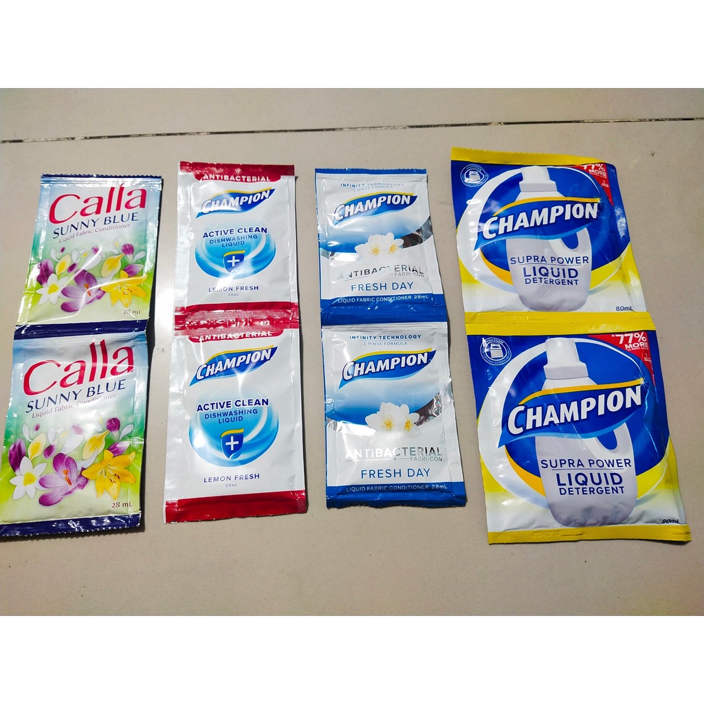 Champion Liquid Detergent High Foam Top Load and Calla Fabcon | Shopee ...