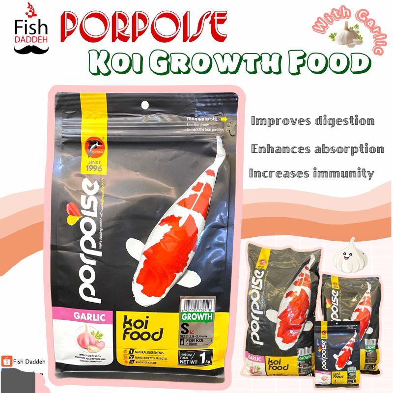 Porpoise Koi Fish Food Growth with added GARLIC 1kg 5kg | Shopee ...