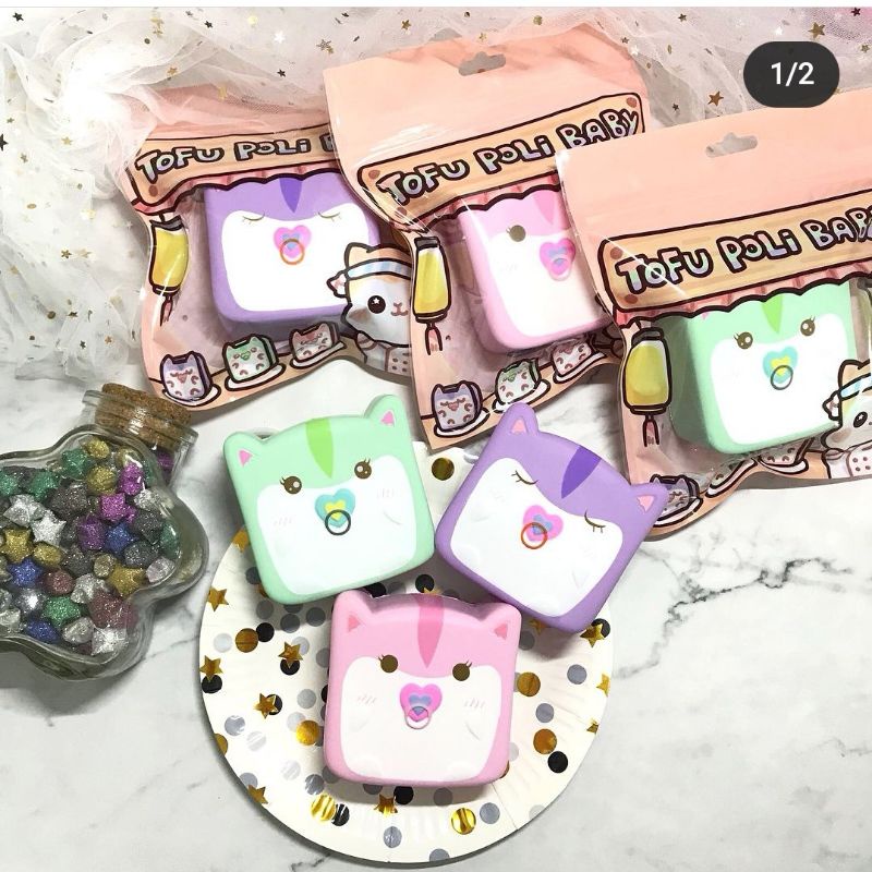 Genuine Squishy Tofu Soft Toy Popular Poli Tofu | Shopee Philippines