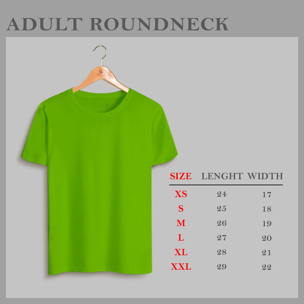 T-Shirt Round Neck Adult Plainshirt Unisex HORSE (APPLE GREEN) | Shopee ...
