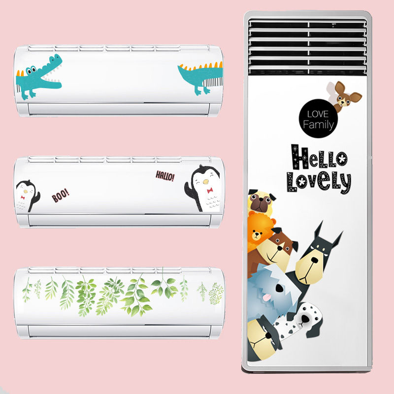 Air Conditioner Stickers Creative Decorative Sticker Cabinet Machine ...
